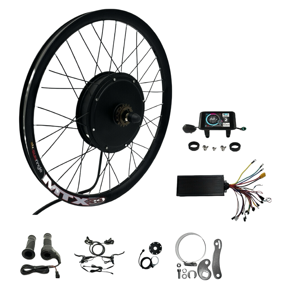 High Power 72V 3000W MTX39 Rear Wheel Ebike Conversion Kit 60A Control ...